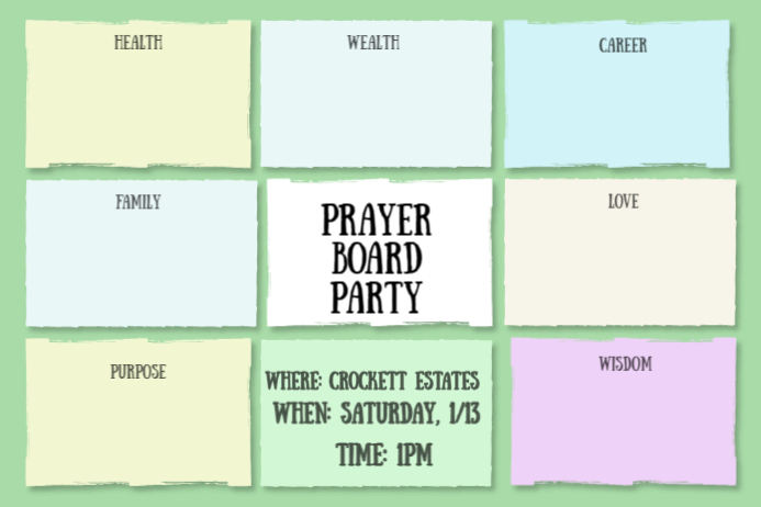 Vision Board visual planner poster template | PosterMyWall