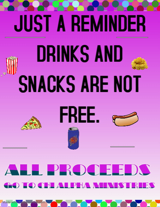 ALL PROCEEDS GO TO OUR CHI ALPHA MINSTRIES | PosterMyWall