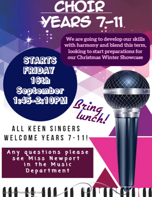 Copy of MUSIC SINGING SCHOOL CLASSES FLYER Template | PosterMyWall