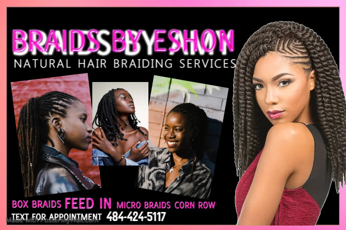 weave hair braiding services | PosterMyWall
