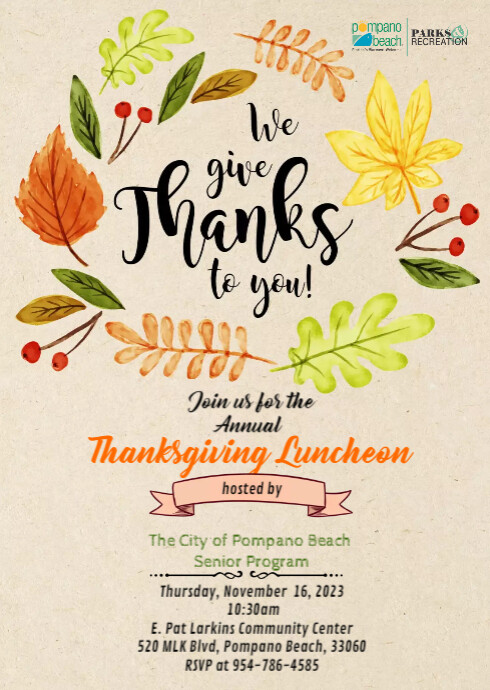 Give thanks party invitation (1) | PosterMyWall