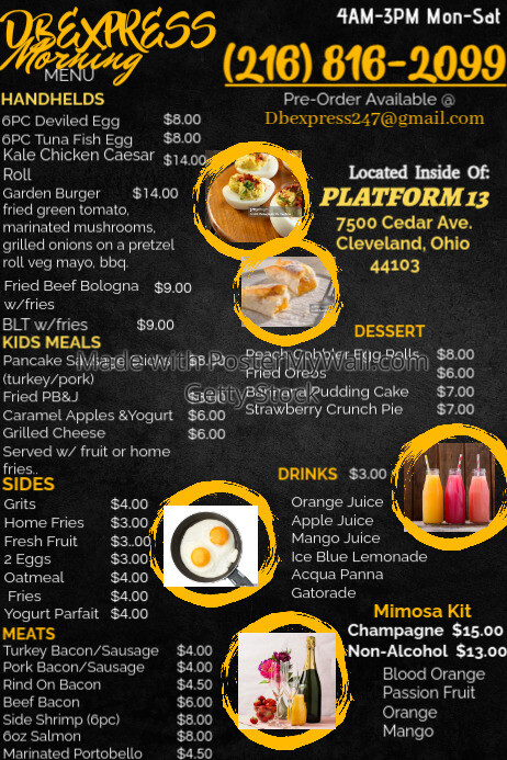 restaurant menu | PosterMyWall