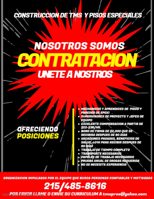 Hiring Flyer Template Español | PosterMyWall