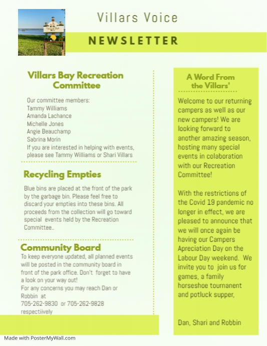 Copy of Copy of Campground Newsletter | PosterMyWall