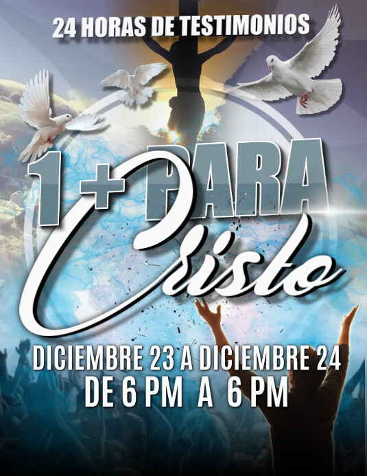 Plantilla de + 1 para el Cristo | PosterMyWall