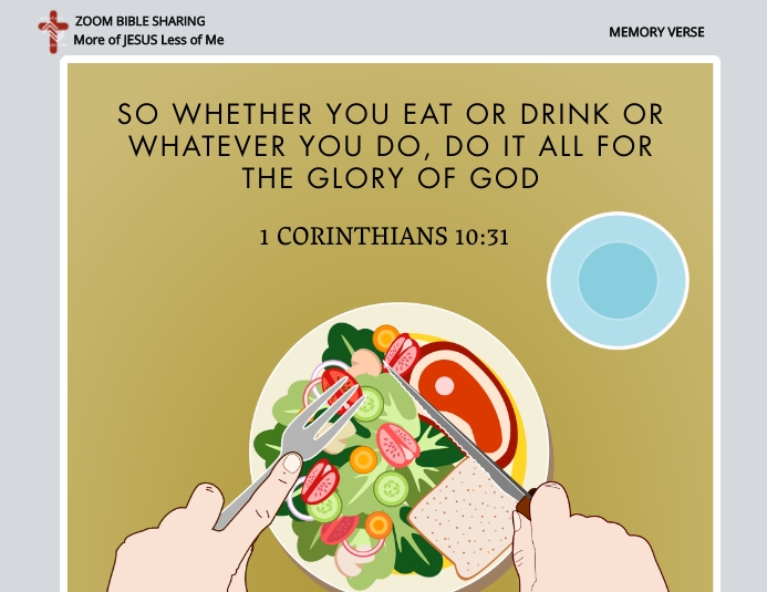 Plantilla de 1 CORINTHIANS 10:31 | PosterMyWall