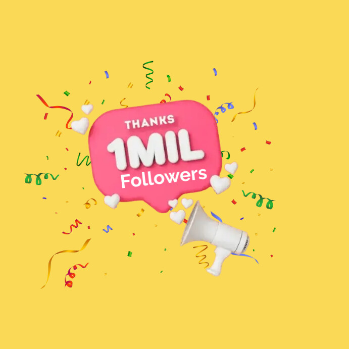 1 million followers template design | PosterMyWall