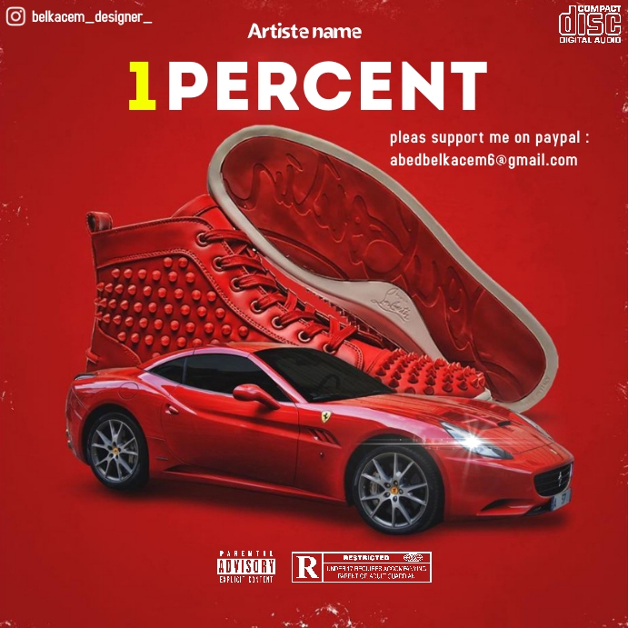 Copy of 1 percent cd cover by belkacem designer | PosterMyWall