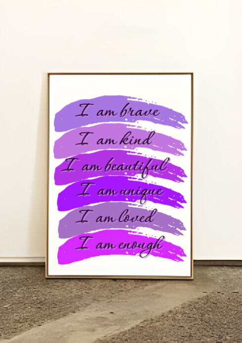 Copy of 1-piece Affirmation wall frame | PosterMyWall