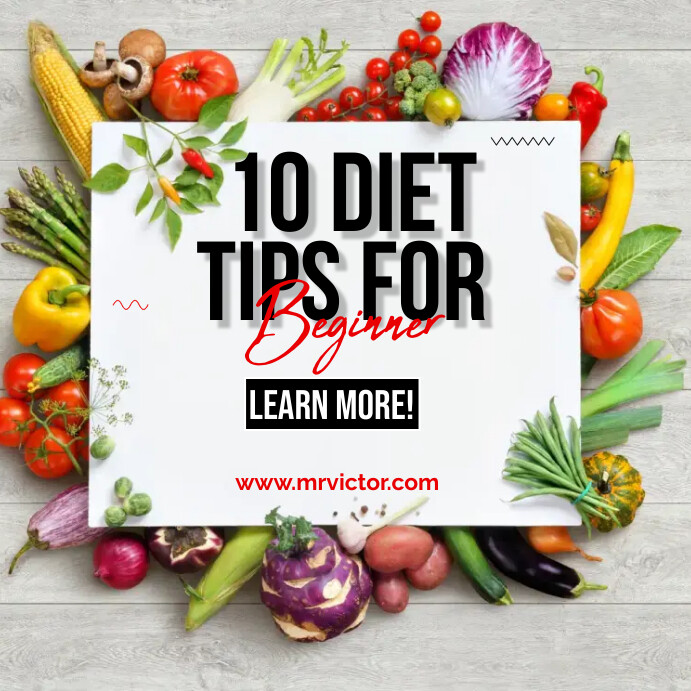 10 diet tips Template | PosterMyWall