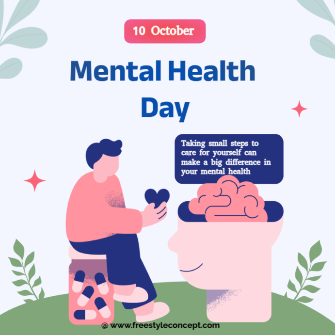 10 October Mental Health Day Template | PosterMyWall