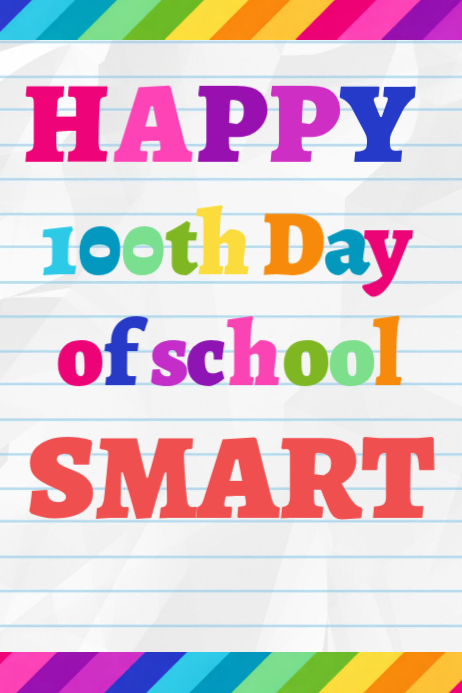 100 Days of School Smarties Tag, Template | PosterMyWall