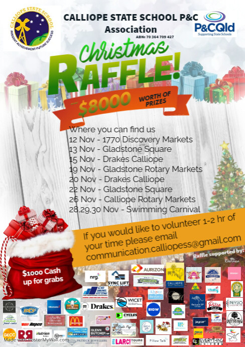 Christmas Raffle Flyer reminder (2) | PosterMyWall