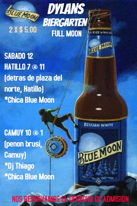 Copy of BLUE MOON HAPPY HOUR | PosterMyWall