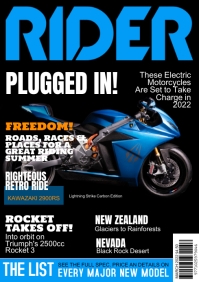 170522 Rider magazine cover template | PosterMyWall