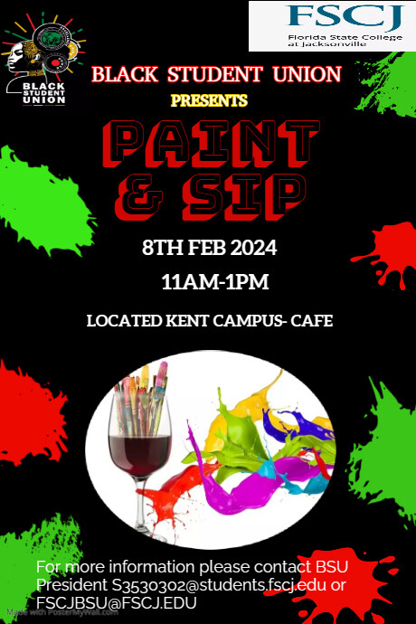 Sip & Paint Poster Template | PosterMyWall