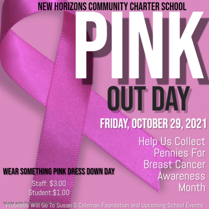 Copy of Breast Cancer Pink October Square ad | PosterMyWall