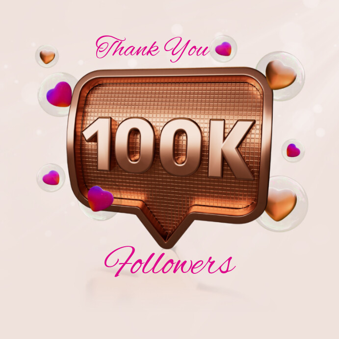 100k followers Template | PosterMyWall