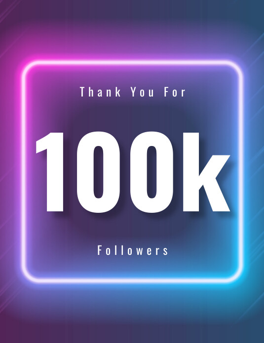 100k followers Template | PosterMyWall