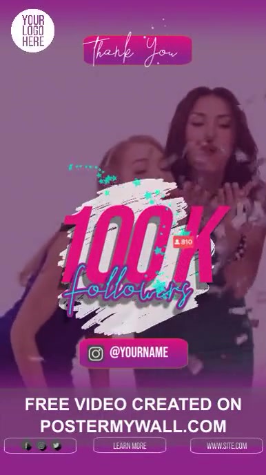 Copy of 100k followers insta story | PosterMyWall