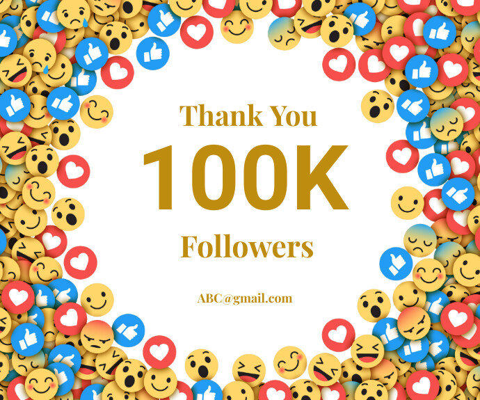 100k Followers Template | PosterMyWall