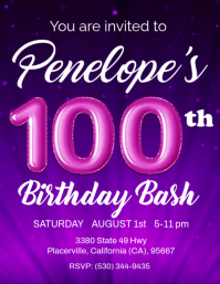 100th birthday Template | PosterMyWall
