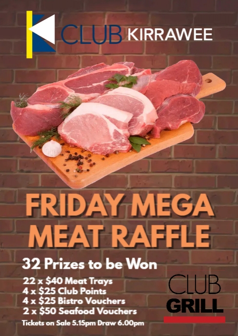 Copy of A3 Mega Meat Raffle | PosterMyWall