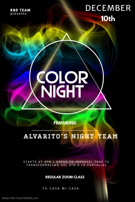 Copy of Copia de Color party night Flyer design template | PosterMyWall