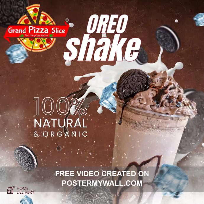 Oreo Milkshake Iced Summer Slush Drink Restau | PosterMyWall