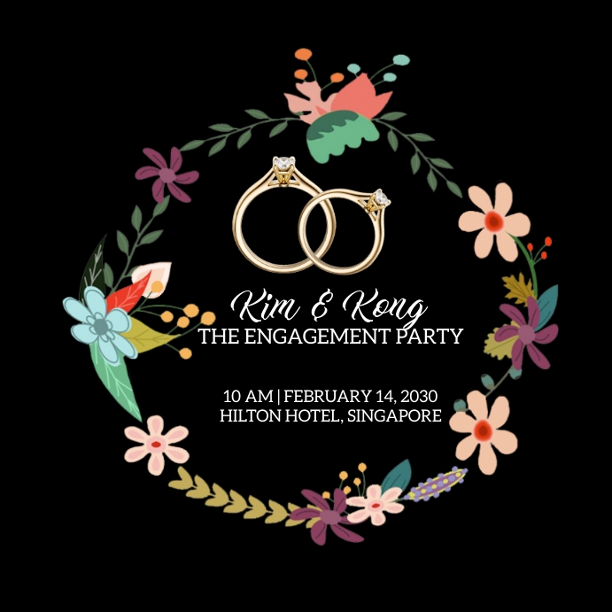 105 Engagement Template | PosterMyWall