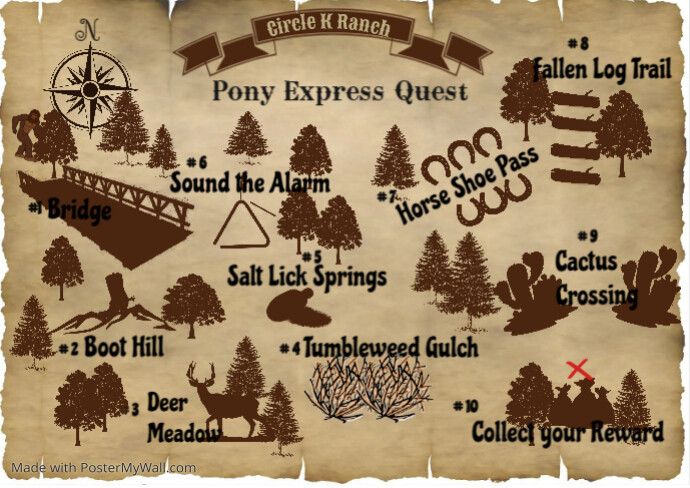 Pony Express map | PosterMyWall