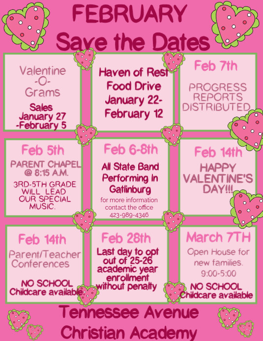 Copy of February Upcoming Events | PosterMyWall