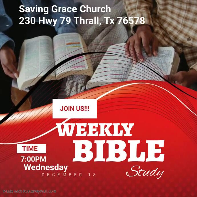 Weekly bible study | PosterMyWall