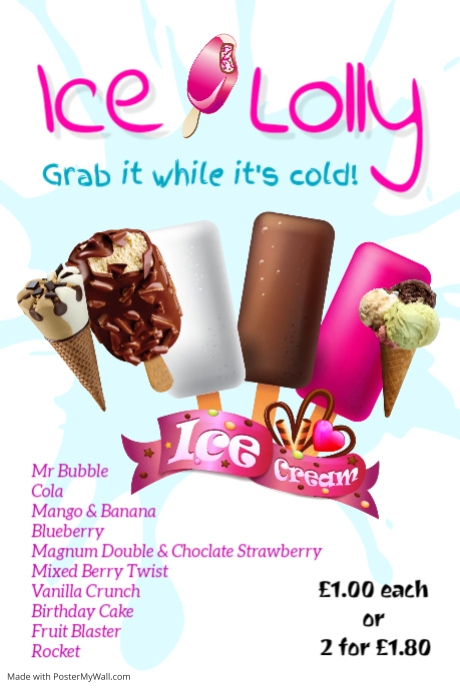 Copy of Ice Lolly Poster | PosterMyWall