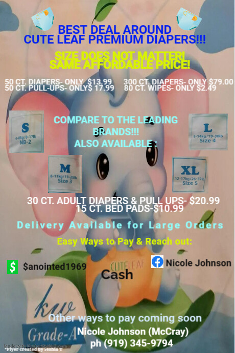 Free Diaper Drive Flyer Template | PosterMyWall