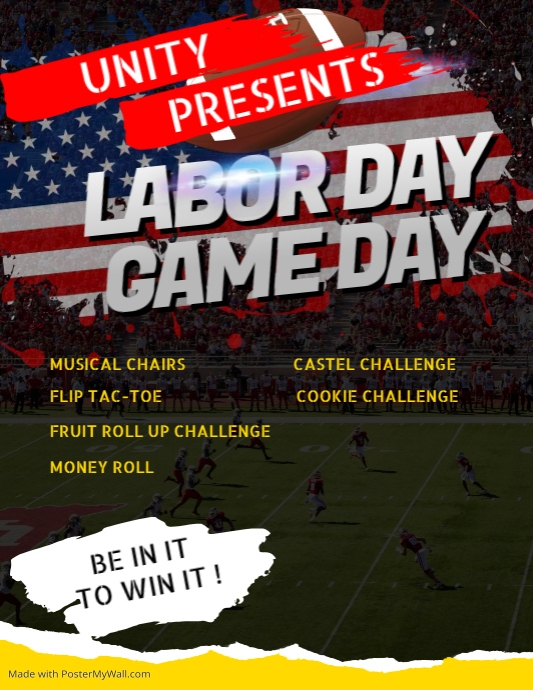 Game Day Sunday Menu Flyer | PosterMyWall