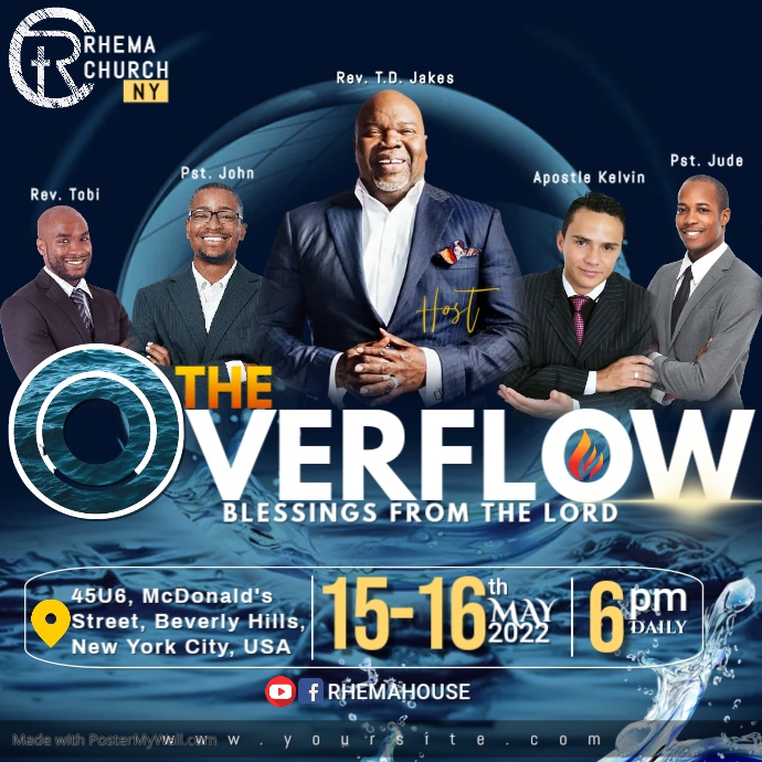 Overflow Church Program | PosterMyWall