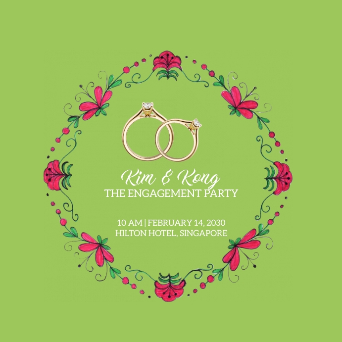 109 Engagement Template | PosterMyWall