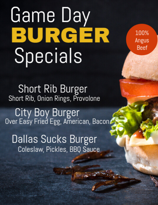 Copy of burger sale flyer template | PosterMyWall