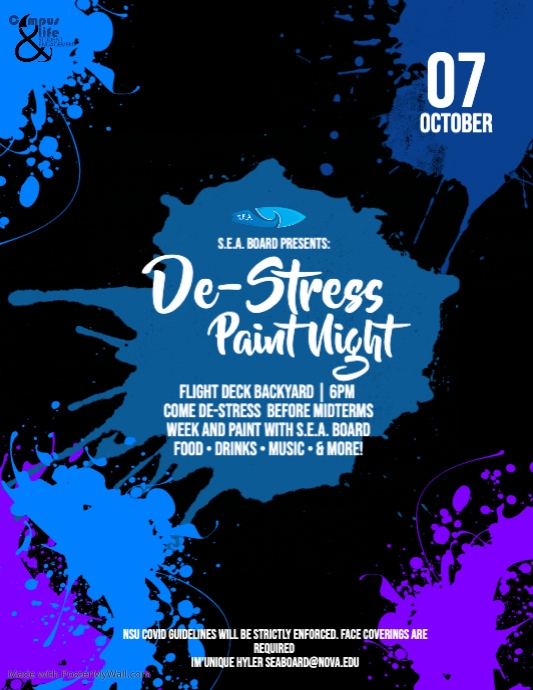 Copy of Abstract Paint Night Flyer | PosterMyWall