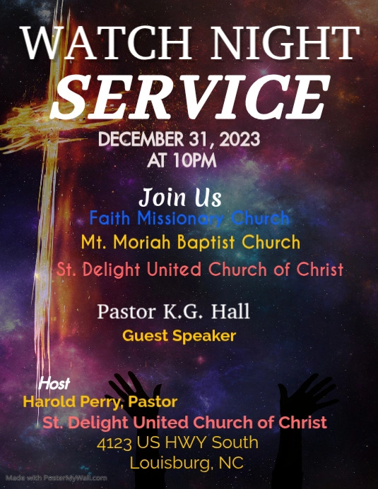New Years Eve Church Watch Night Worship Service | PosterMyWall
