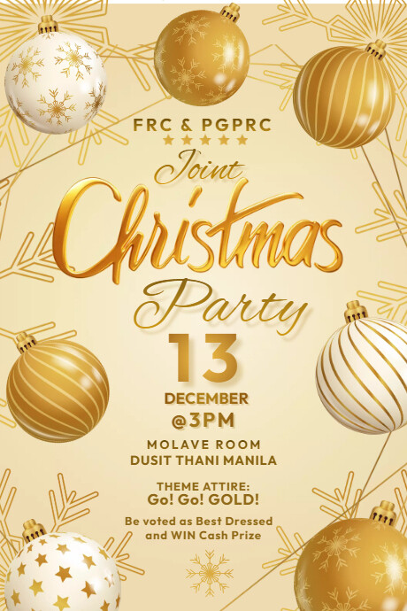Copy of FRC & PGPRC JOINT Christmas PARTY | PosterMyWall
