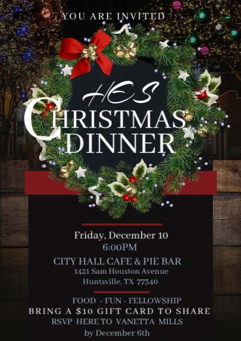 Copy of 2021 Christmas Dinner Flyer | PosterMyWall