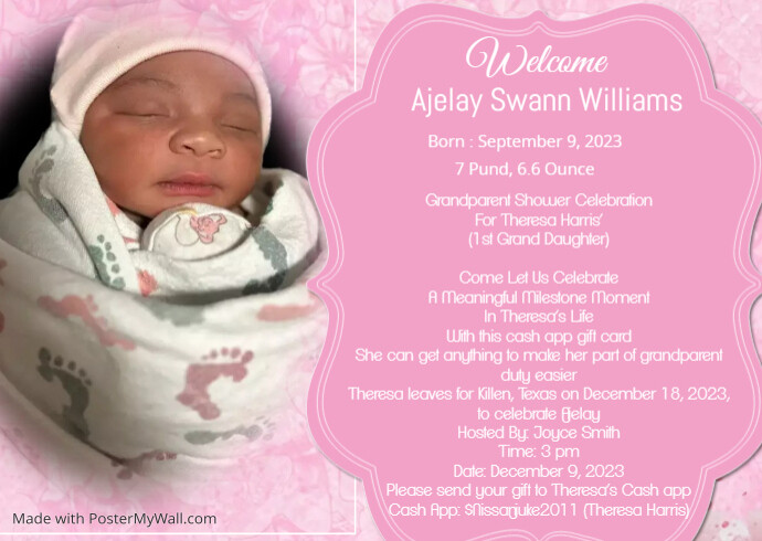 Birth Announcement Card | PosterMyWall
