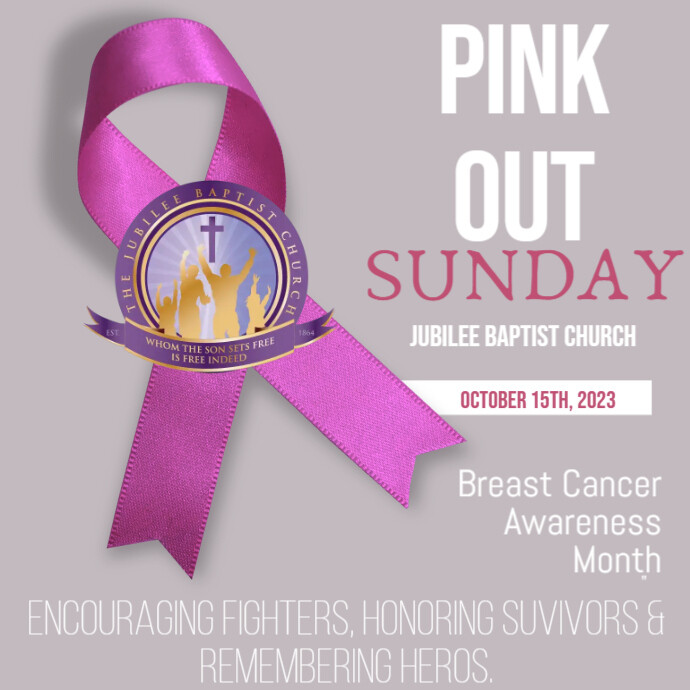 Copy of Copy of Breast Cancer Pink October Square ad | PosterMyWall