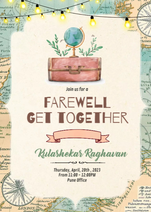 Going away party theme invite (1) | PosterMyWall