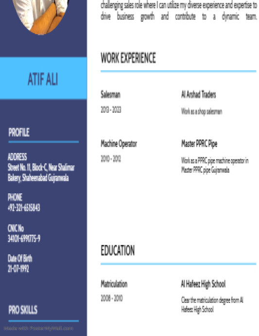 Biography Design Template - CV Resume | PosterMyWall