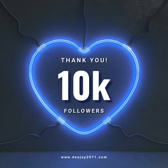 Plantilla de 10k followers video template | PosterMyWall