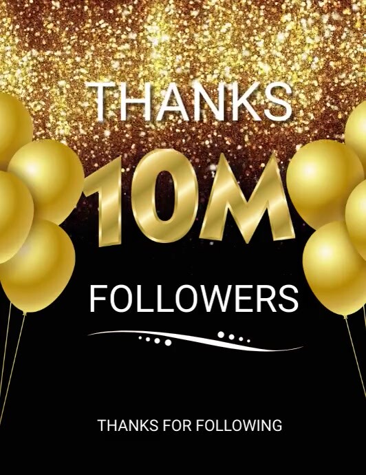 10m followers Template | PosterMyWall