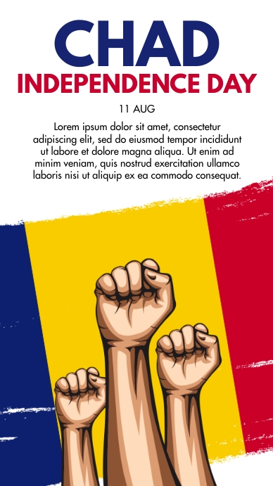 Plantilla de 11 Aug - Chad Independence Day | PosterMyWall